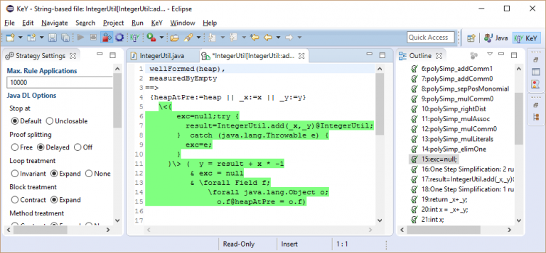 KeY Eclipse Extensions – The KeY Project